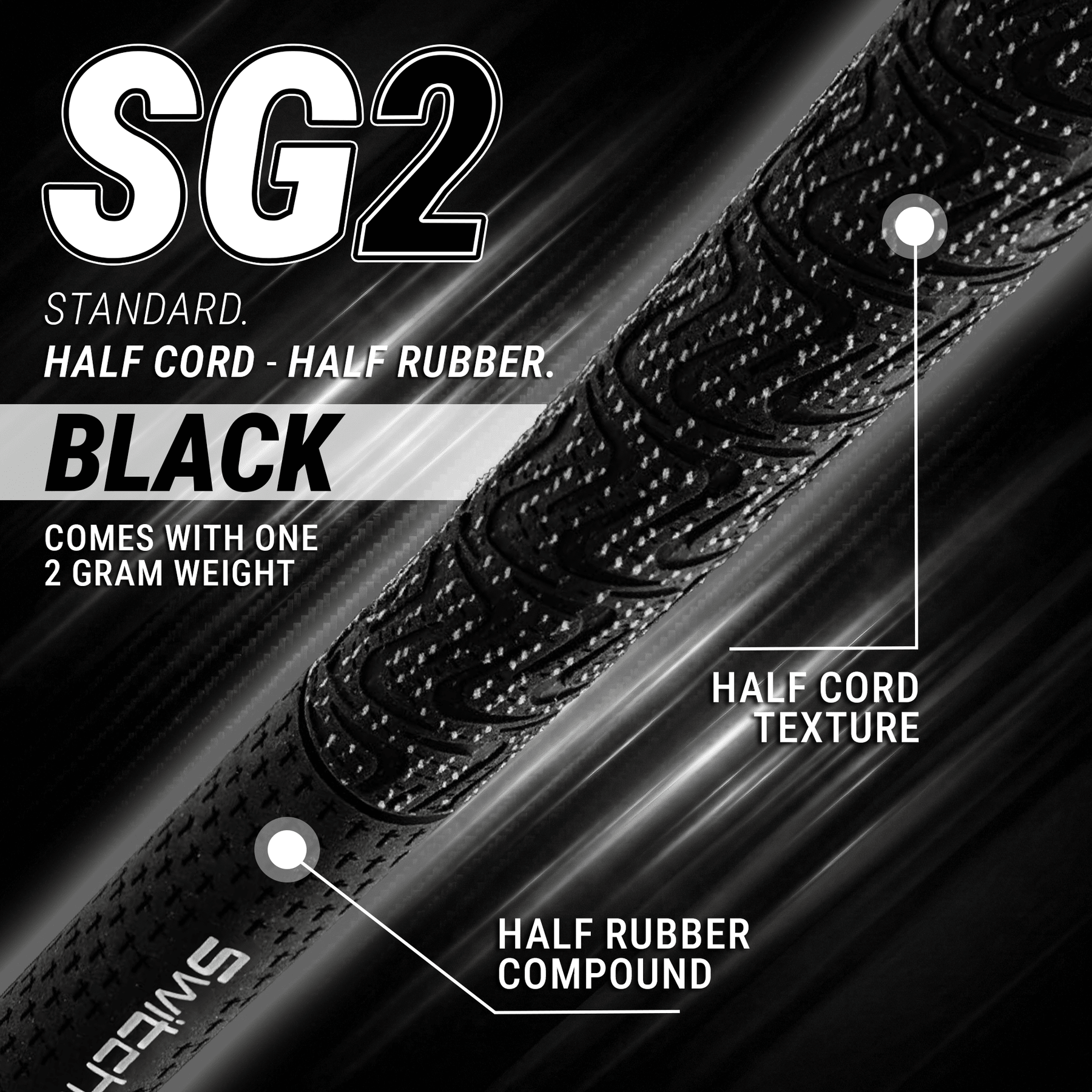 SG2 SwitchGrips Performance Grips- Half Rubber Half Cord/Standard