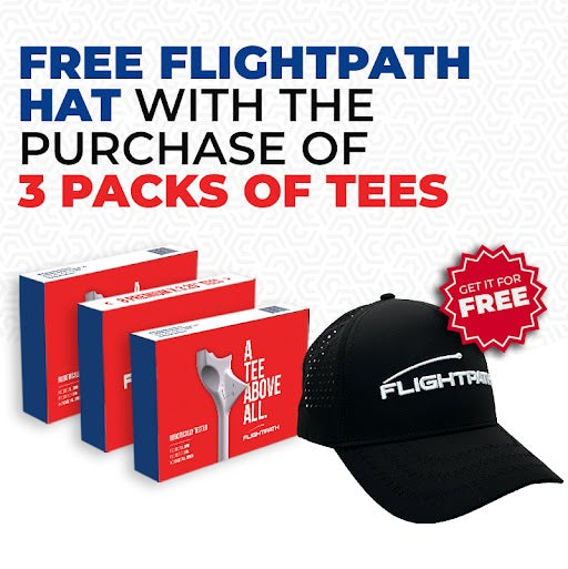 3 Packs of Tees and Free Hat – Flightpath Golf
